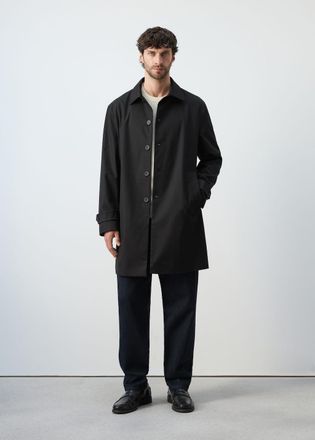 Mango Wasserabweisender Trenchcoat mit Taschen schwarz - Herren - XXL - MANGO MAN