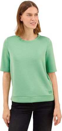 Cecil Damen 3226773 Softes Cupro Touch T-Shirt, Fennel Green, XX-Large