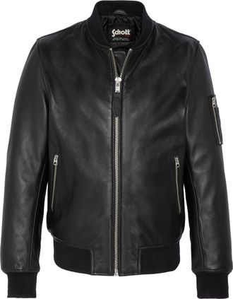 Schott NYC Herren lcbombers Lederbomber, Schwarz, XXL