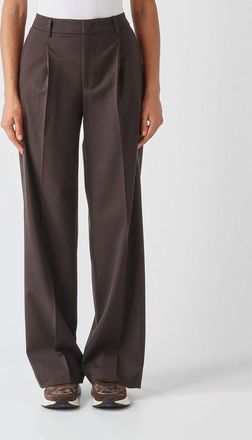 Pantaloni Torino Lola Straight-Hose aus Wollmischung mit Bundfalte und mittlerer Leibh&ouml;he