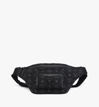 MCM Fursten G&uuml;rteltasche aus Nylon mit Monogramm BLACK NYLON
