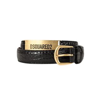 Dsquared2 G&uuml;rtel aus Leder mit Krokodilleder-Effekt - - Accessories - Herren - Schwarzk - 85 CM