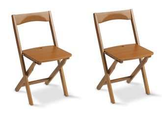 Arredamenti Italia Klappstuhl 660 Diana, Buchenholz, Kirsche, 2er-Pack