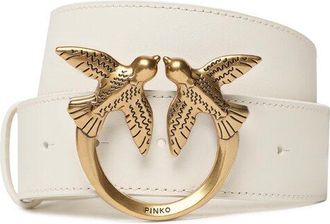 Pinko Pinko Dameng&uuml;rtel Love Berry H4 Belt PE 23 PLT01 100120 A0F1 Wei&szlig;