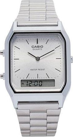 Casio Uhr Vintage Maxi AQ-230A-7AMQYES Silberfarben
