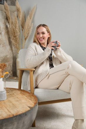 Mona Lisa Strickjacke Gro&szlig;e Gr&ouml;&szlig;en aus feiner Merinowolle