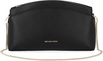 Michael Michael Kors Womens Clutch Athena Black Leather Cow Shoulder Bags