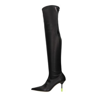Msgm Cuissard-Stiefel aus Leder und Kunstleder - - Shoes - Damen - Schwarzk - 40 EU
