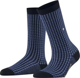 Burlington Pepita W So laine fantaisie 1 paire, Chaussettes Femme, Bleu Marine 6120, 36-41
