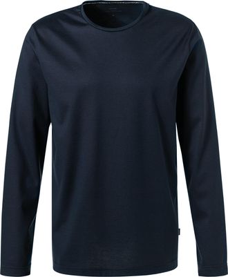 CALIDA Herren Longsleeve blau Reine Baumwolle unifarben