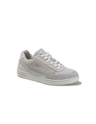 Lacoste Baskets Lineset en Cuir pour Homme, Blanc, 43 EU, Blanc/Blanc, 43 EU