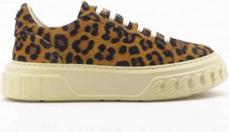 Casadei Femme, Chaussures, Brun, Taille: 39 EU Baskets Off Road en daim léopard