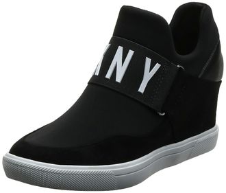 DKNY Damen Sneaker-Sandalette Cosmos mit Keilabsatz - Bequem für jeden Tag, Schwarz, 35.5 EU