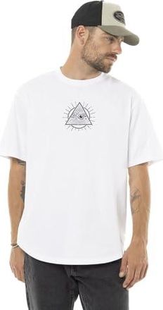 Von Dutch Tee Shirt Homme 100% Coton, T Shirt Homme, Oversize, Col Rond & Manches Courtes, Blanc Taille M