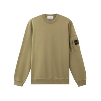 Stone Island Homme, Sweatshirts et sweats &agrave; capuche, Vert, Taille: S SweaT-shirt ras du cou saisonnier &agrave; poche