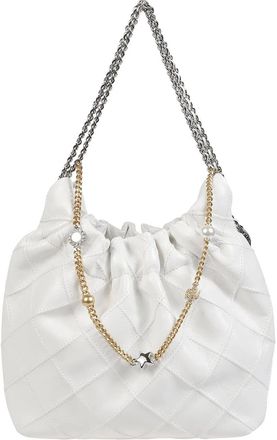 Tory Burch Tory Burch Crossbody Bags - Fleming Distressed Mini Hobo Bag White - Gr. unisize - in Wei&szlig; - f&uuml;r Damen
