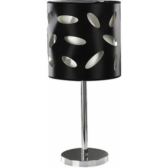 Licht-Erlebnisse Tischleuchte 66,5 cm Schwarz Chrom Metall Modern Leselampe Tischlampe