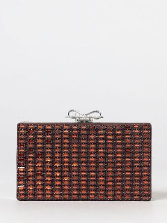 Self Portrait Satin-Mini-Handtasche mit Kristall- und Strass-Stickerei