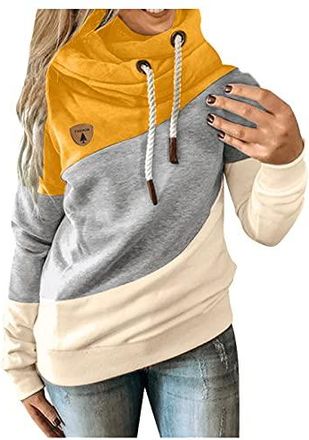 Generic Sweats à capuche pour femme - Décontracté - Sweat à capuche à col haut pour femme - Vestes thermiques dautomne à capuche - Veste de sport à capuche - 