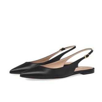 Generic Ballerines Pointues Ferm&eacute;es pour Femmes, Chaussures Plates Confortables avec Bride &agrave; Boucle, Chaussures &eacute;l&eacute;gantes &agrave; Enfiler pour Le Travail, Le Bureau