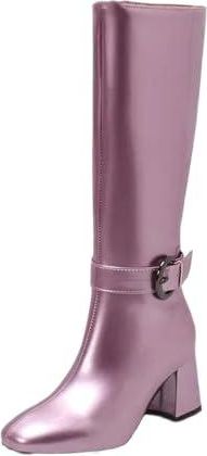 Generic Bottes hautes élégantes en cuir pour femme, Pnnrk, 48 EU