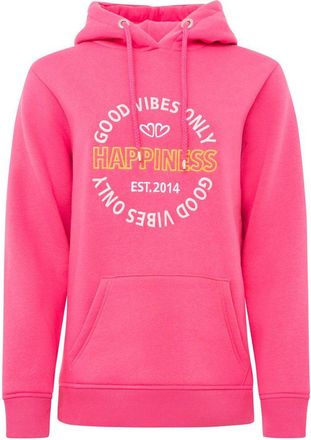 Zwillingsherz Hoodie Good Vibes gestickter Schriftzug, Kapuze, Langarm, K&auml;ngurutasche, Kordelzug