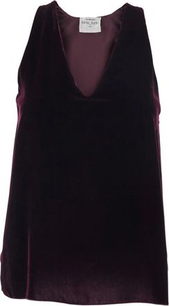 Forte_Forte Femme, Tops, Rouge, Taille: 40 FR Haut sans manches en velours violet avec col en V