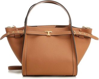 Tod's Femme, Sacs, Brun, Taille: ONE Size T Timeless Shopping Bag