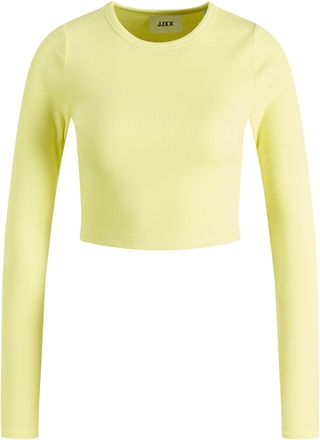 Jack & Jones Womens JXFELINE LS Rib Tee NOOS T-Shirt, Elfin Yellow, L