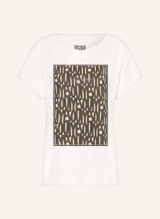 Oui T-Shirt Mit Schmucksteinen weiss