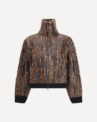 Brunello Cucinelli Perforated zip Cardigan Female L