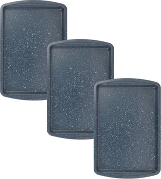 Russell Hobbs COMBO-8615A Nightfall Stone 38 cm Backblech Set - 3er Set Antihaft-Ofenblech Backofenfest bis 220°C Backblech für Kekse, Plätzchen & Pommes Frites, Ka