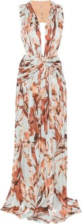 Costarellos Costarellos, Femme, Robes, Multicolore, Taille: 40 FR Abito lungo scollo a V