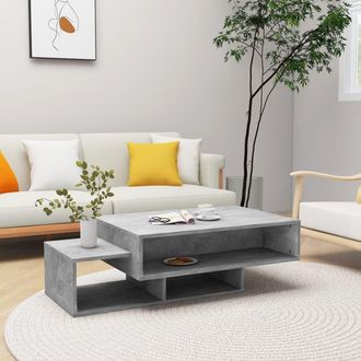 Generico Wenjingqi-808526 Couchtisch, Holztechnik, Grau, Beton, 105 x 55 x 32 cm