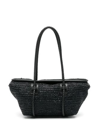 Hereu sac port&eacute; &eacute;paule Forna Raffia - Noir