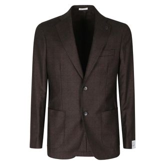 Breras Milano Breras - Veste en laine Prince de Galles - Homme - Vestes - Brun - Taille: L
