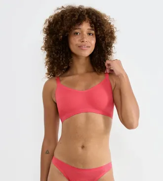 sloggi Bralette SLOGGI ZERO Feel Air Bralette, Damen, Gr. XL, N-Gr, pink (flamingo), Single Jersey, Obermaterial: 83% Polyamid, 17% Elasthan, BHs Bralette, a