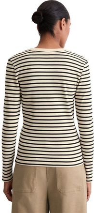 Marc O'Polo Longsleeve regular fit aus reiner Bio-Baumwolle geringelt