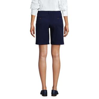 Lands End Chino-Bermudas 25 cm, Damen, Gr&ouml;&szlig;e:38 petite, Blau, by Lands End