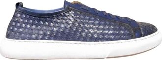 Calce Calce, Homme, Chaussures, Bleu, Taille: 43 EU Interwoven Leather Baskets
