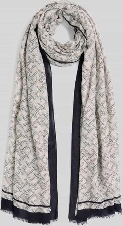 Tommy Hilfiger Schal aus Baumwoll-Mix mit Logo-Muster