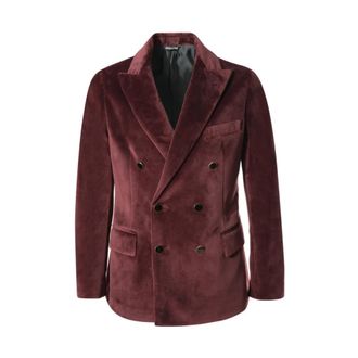 Reveres 1949 Velvet Jacket - - Jackets - Herren - Rot - XL