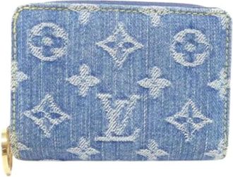 Louis Vuitton unisex, Pre-owned, Bleu, Taille: ONE Size Portefeuille Bi-fold Pre-owned
