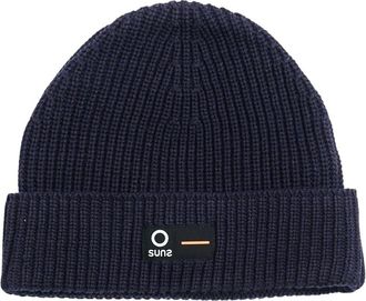 Suns Homme, Accessoires, Bleu, Taille: ONE Size Ribbed Knit Beanie