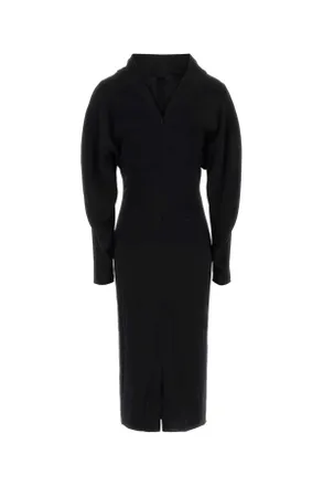 Giorgio Armani Turtleneck Midi Dress - Black