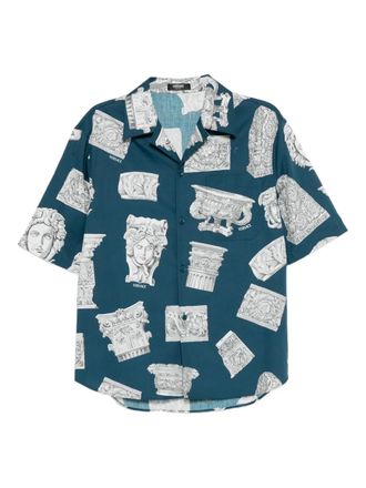 Versace chemise en popeline - Bleu