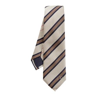 Valentino Garavani Seidenkrawatte - - Accessories - Herren - Grau - ONE SIZE