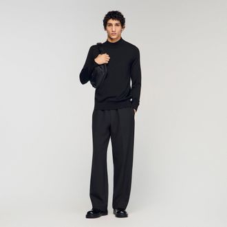 Sandro Wollpullover mit Stehkragen