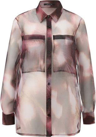 Comma Langarmbluse Bluse Transparente Hemdbluse aus Organza