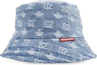 Dsquared2 Homme, Accessoires, Bleu, Taille: ONE Size Monogram Bucket Hat